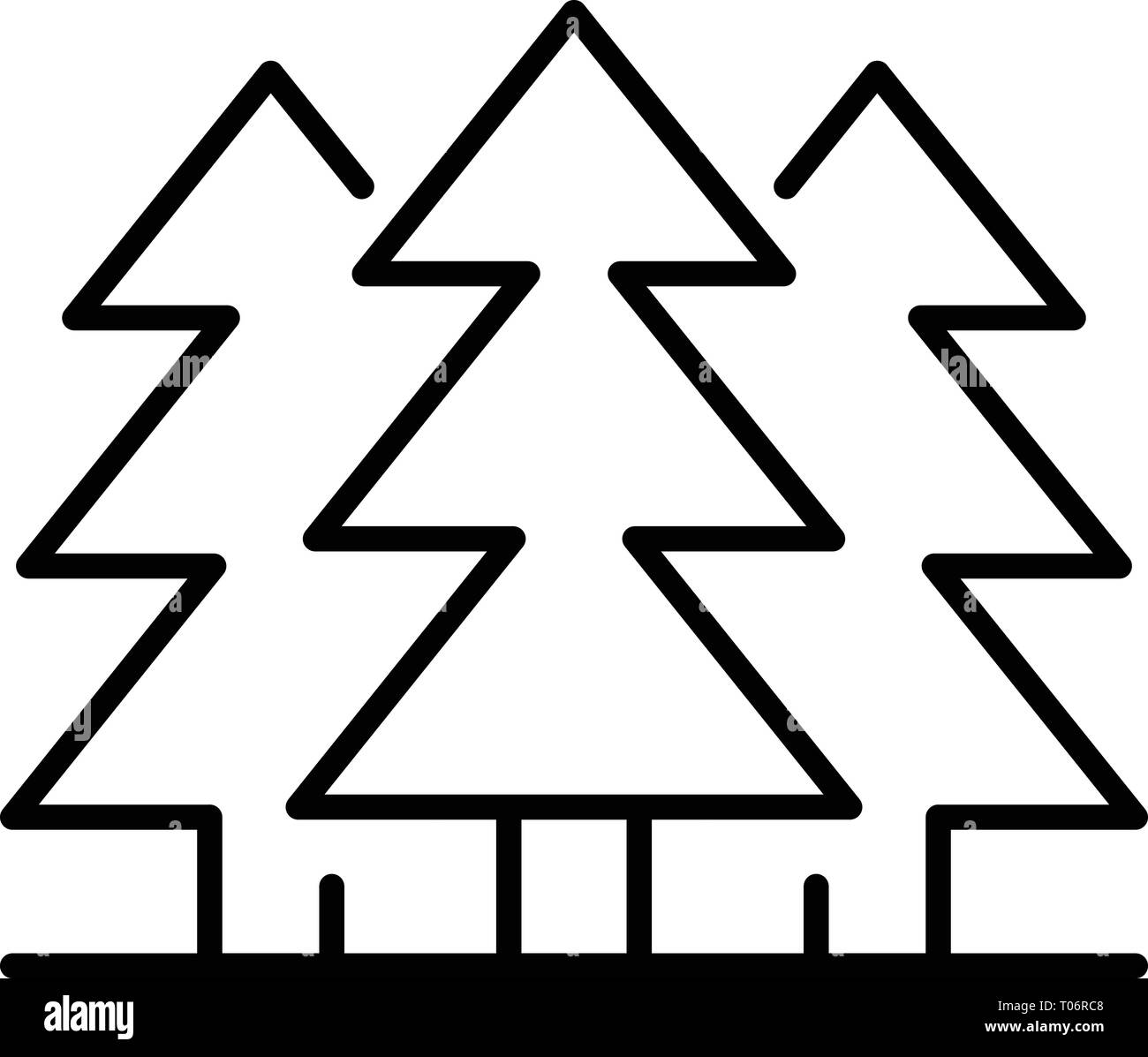 Fir tree forest icon, outline style Stock Vector Image & Art - Alamy