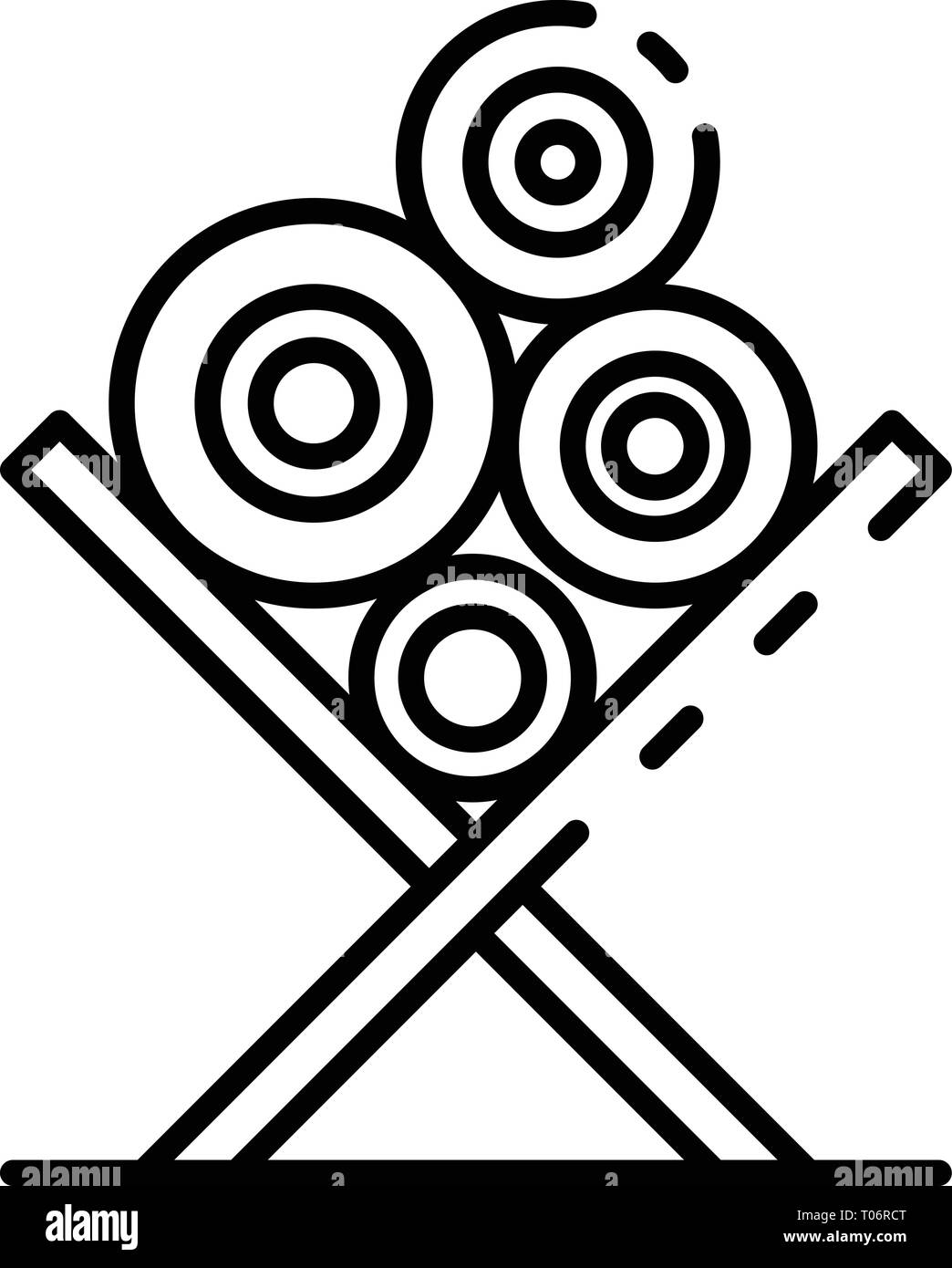 Stack of wood bars icon, outline style Stock Vector Image & Art - Alamy