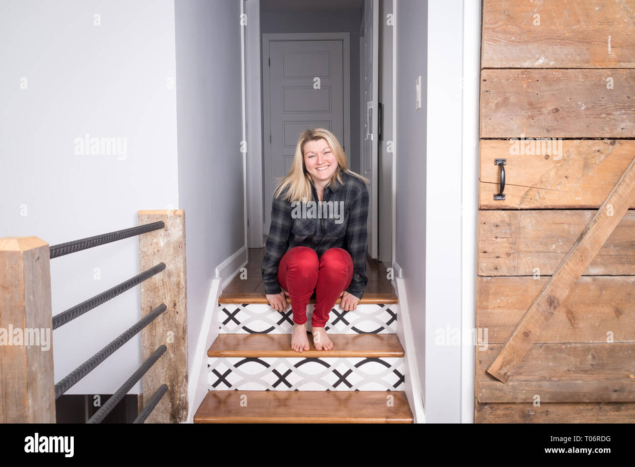 Lady stairs house hi-res stock photography and images - Alamy
