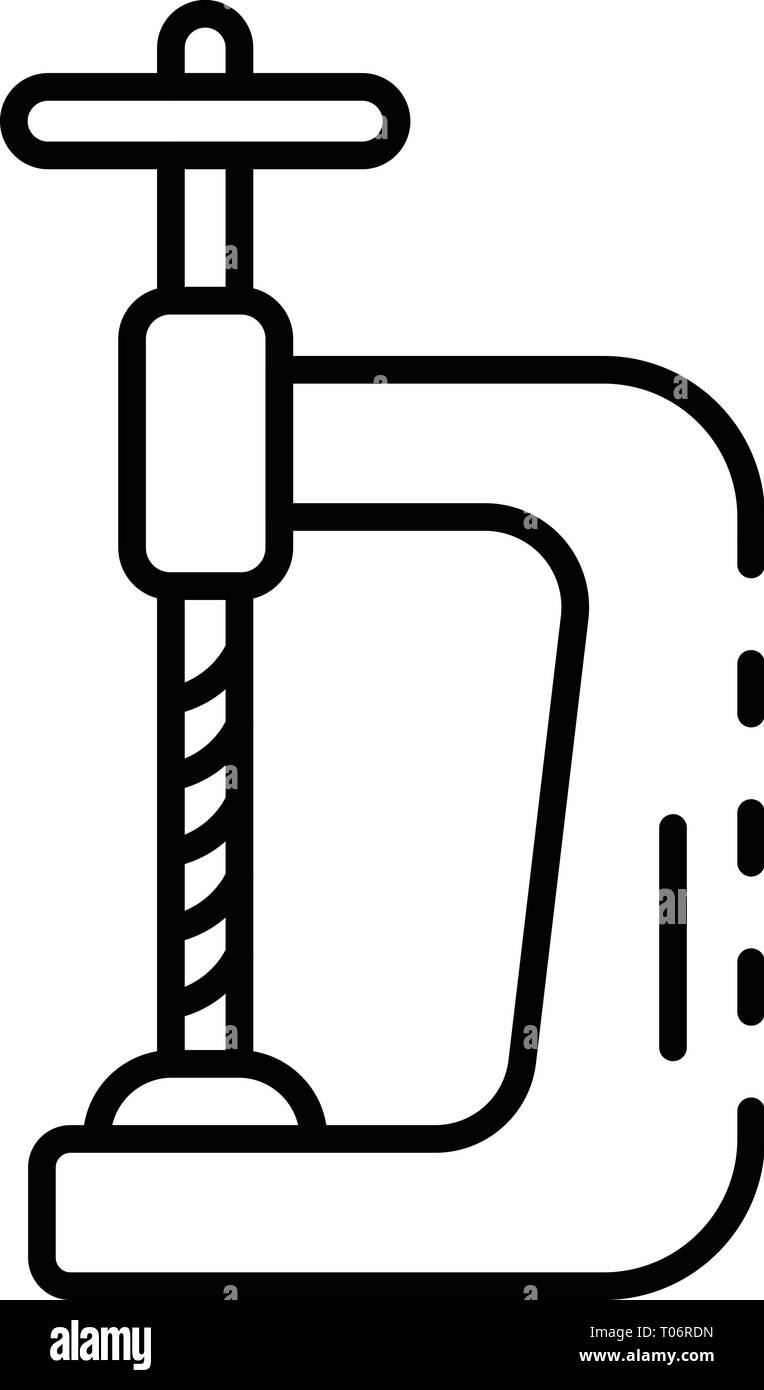 Metal clamp icon, outline style Stock Vector Image & Art - Alamy