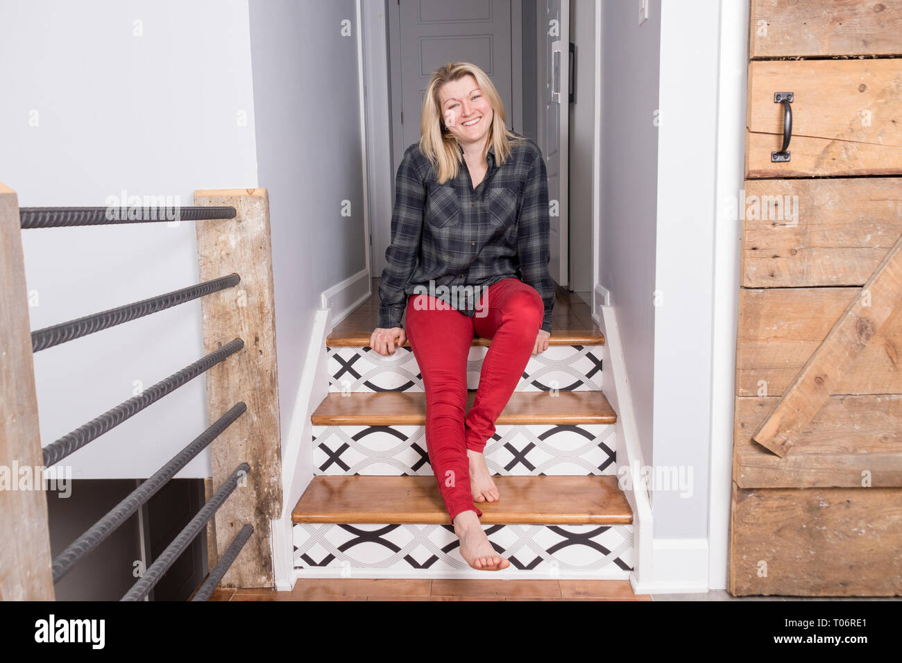 Lady stairs house hi-res stock photography and images - Alamy