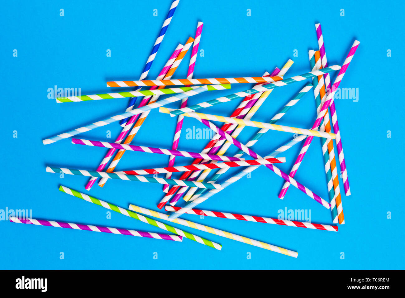 Blue striped straw hi-res stock photography and images - Alamy