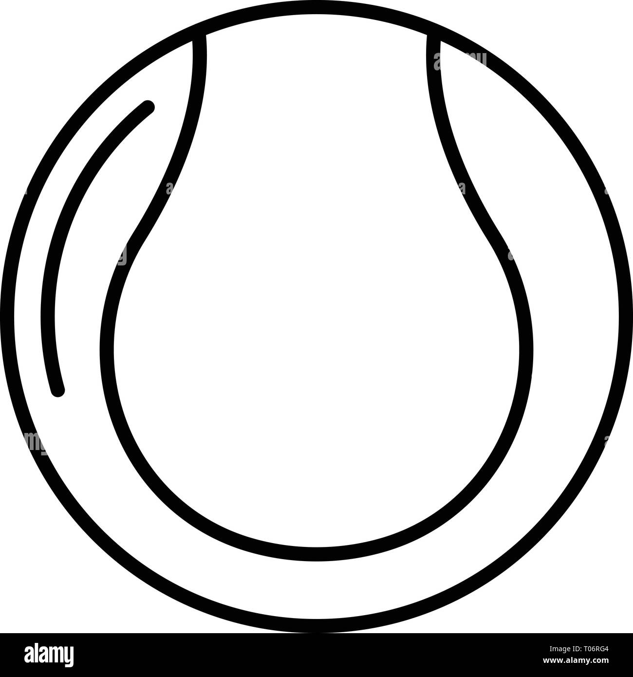 Tennis ball icon, outline style Stock Vector Image & Art - Alamy
