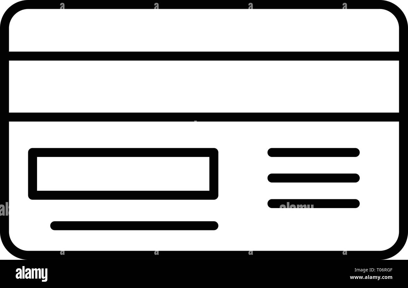 Credit card icon, outline style Stock Vector Image & Art - Alamy