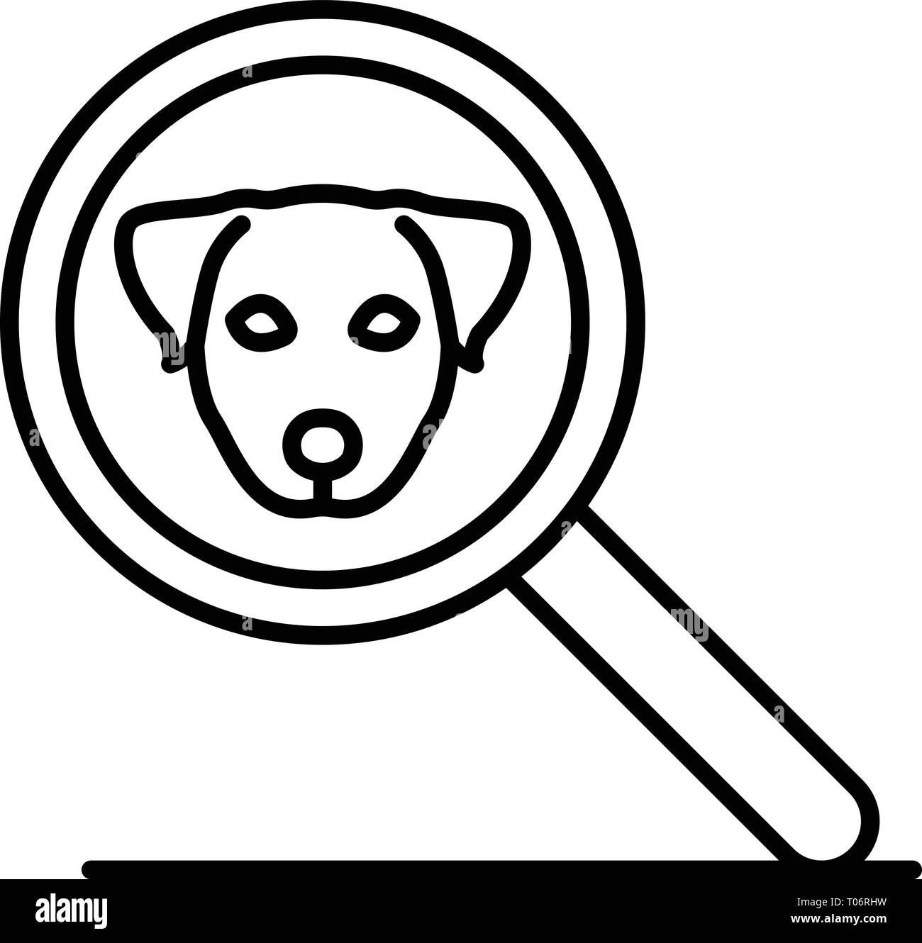 White dog icon glass Black and White Stock Photos & Images - Alamy
