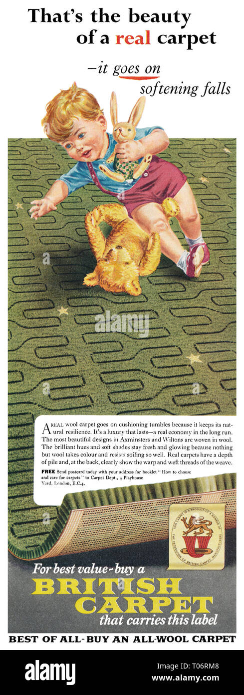 Carpet vintage magazine ad hi-res stock photography and images - Alamy