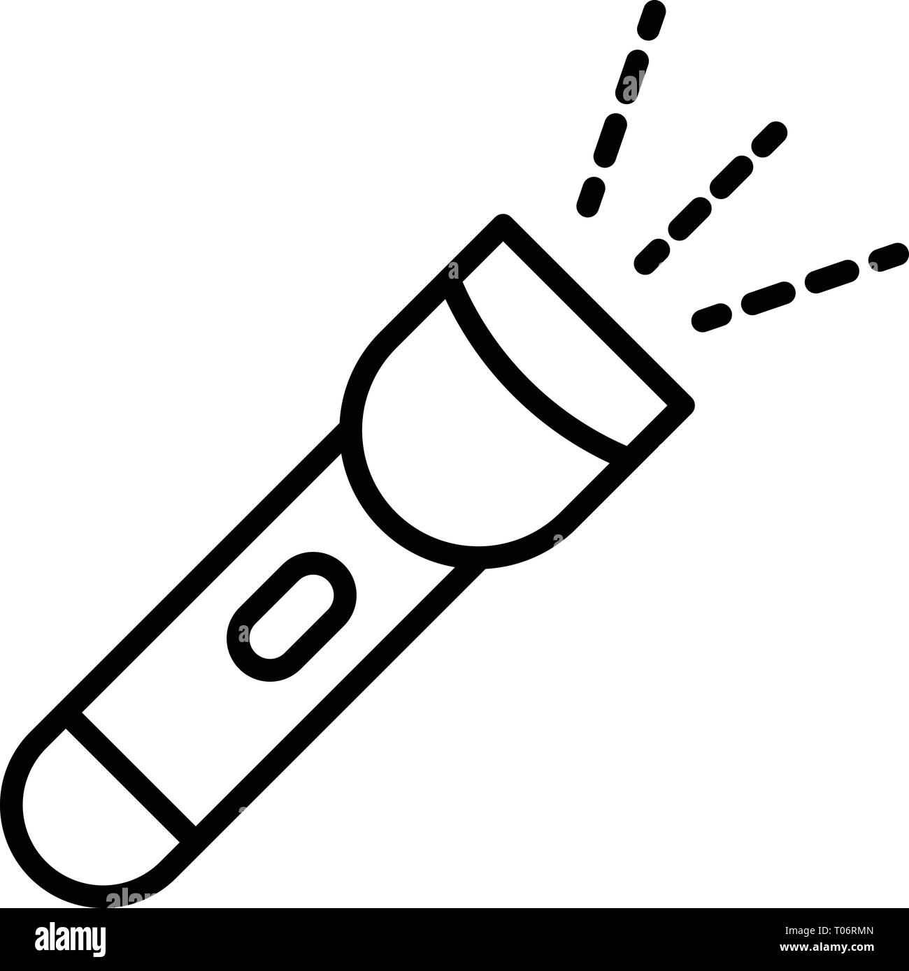 Bike flashlight icon, outline style Stock Vector Image & Art - Alamy