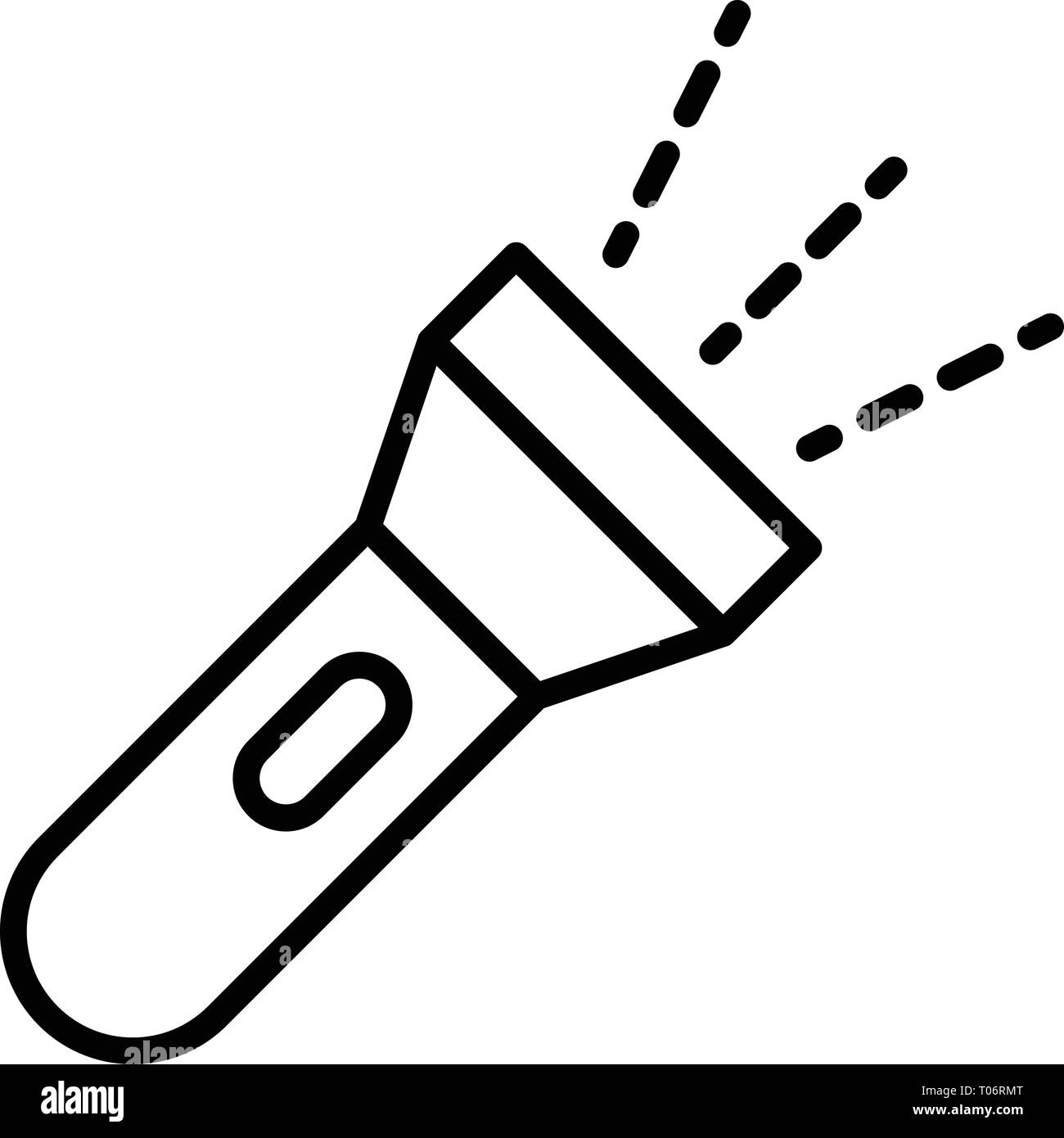 Police flashlight icon, outline style Stock Vector Image & Art - Alamy
