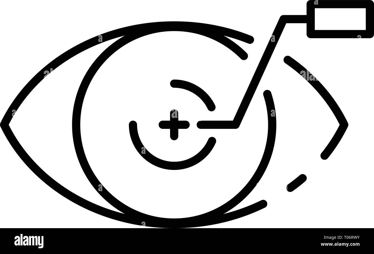 Plus contact lens icon, outline style Stock Vector Image & Art - Alamy