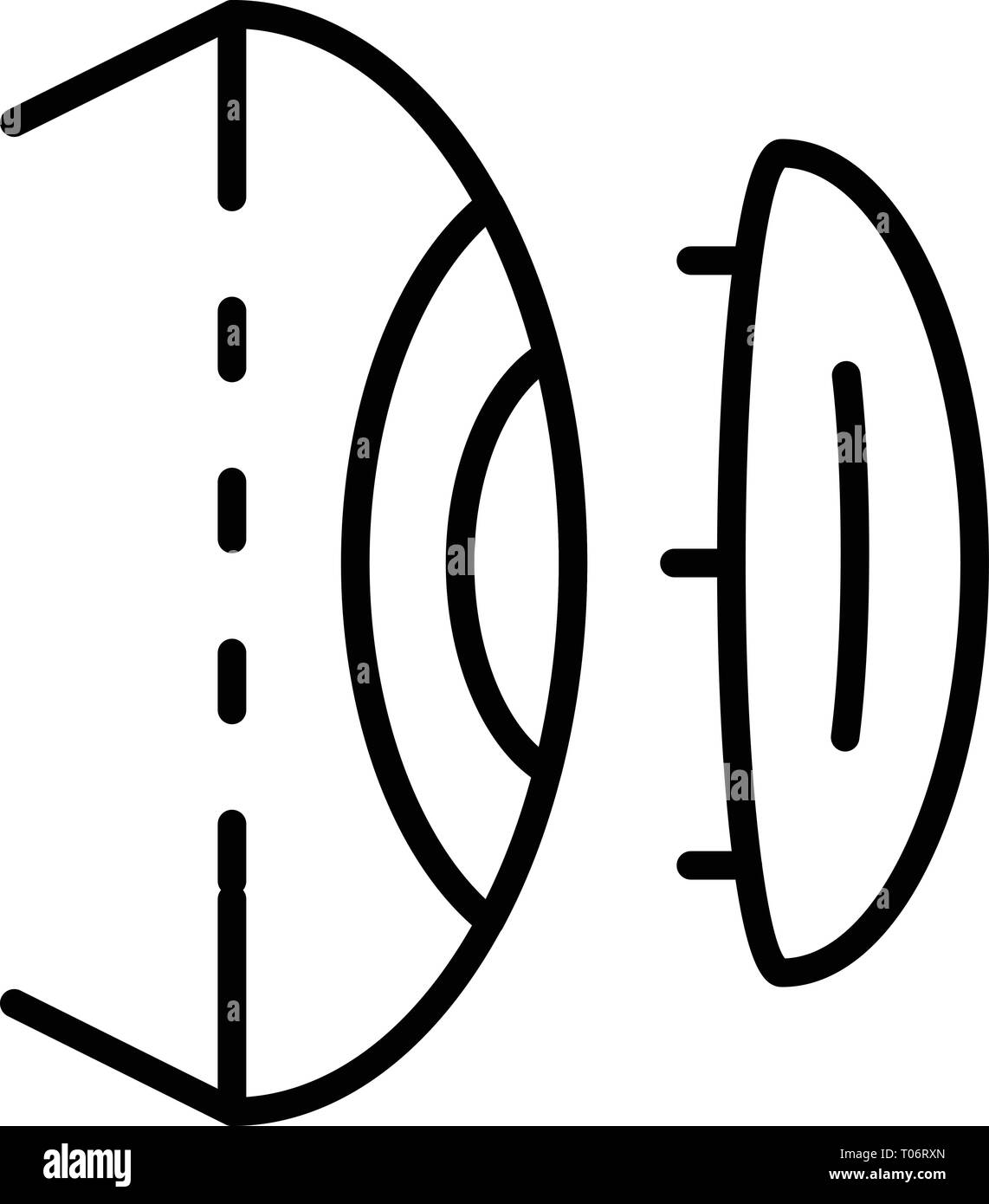 Eye modern contact lens icon, outline style Stock Vector Image & Art ...