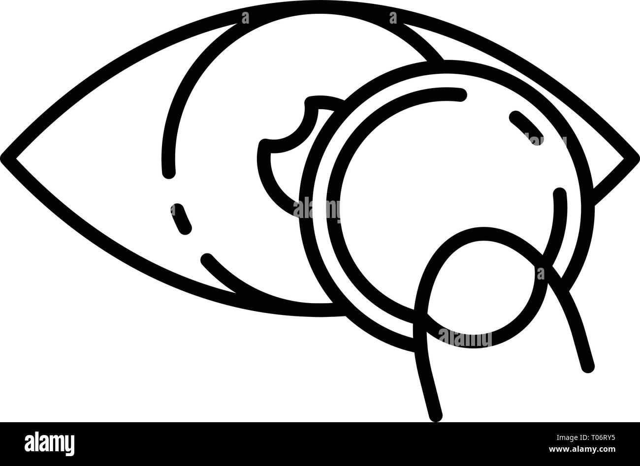 Put eye contact lens icon, outline style Stock Vector Image & Art - Alamy