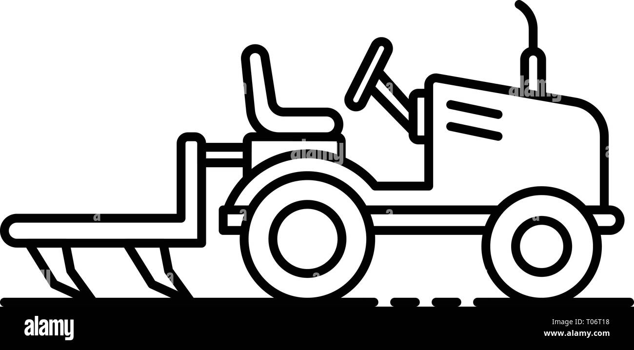 Tractor plough icon outline Stock Vector Images - Alamy
