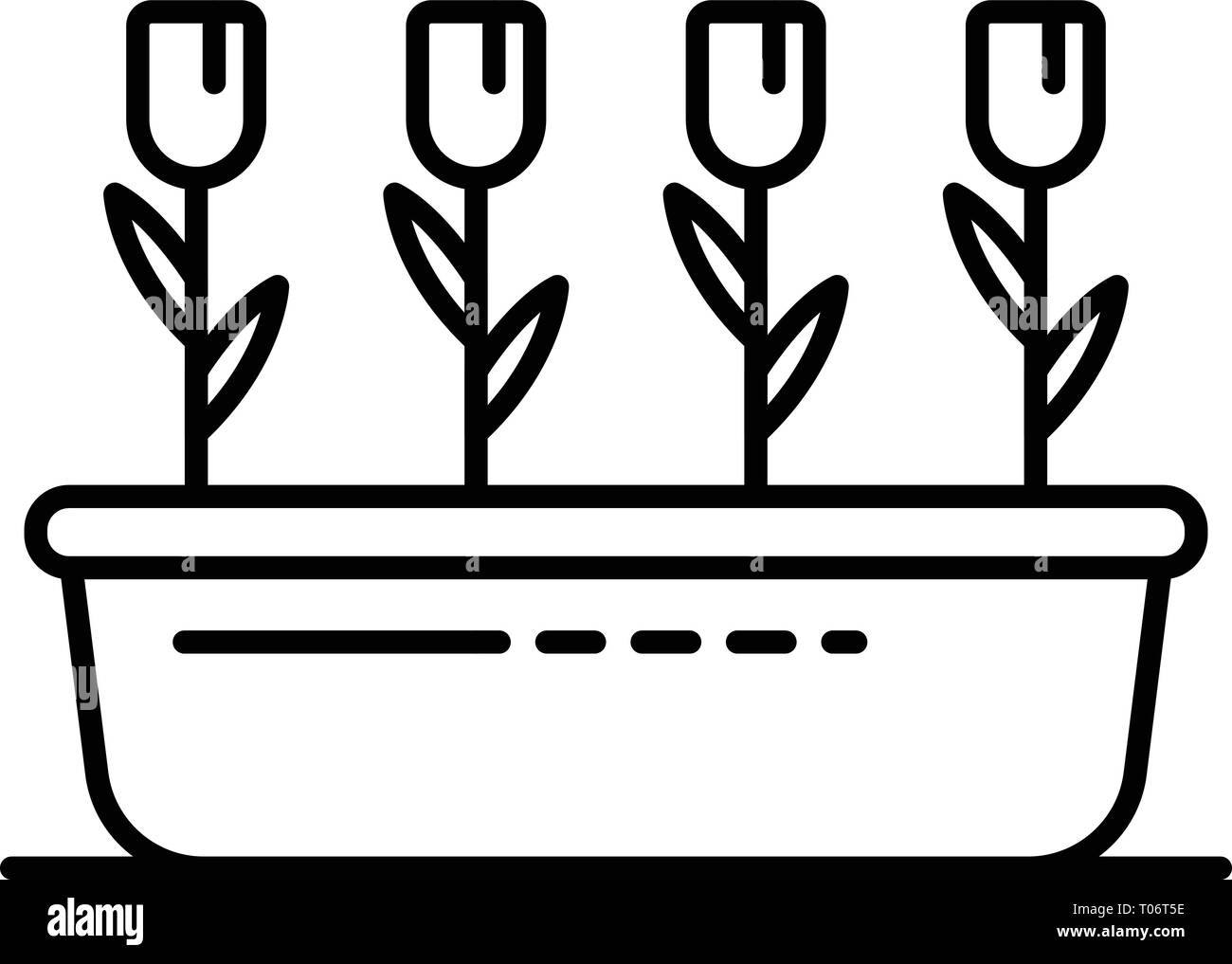 Flower Pot Outline Clip Art