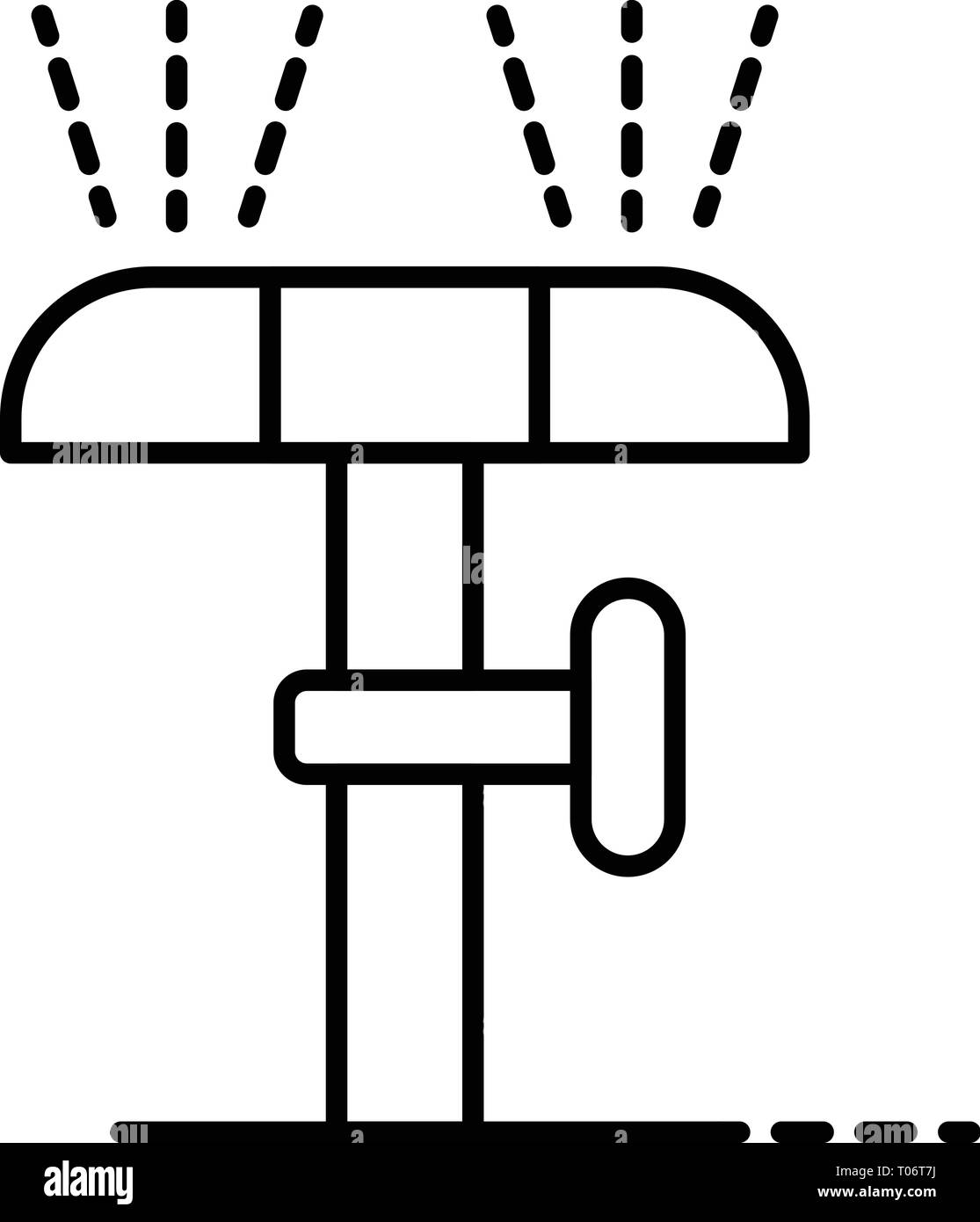 Irrigation sprinkler icon outline Black and White Stock Photos & Images ...