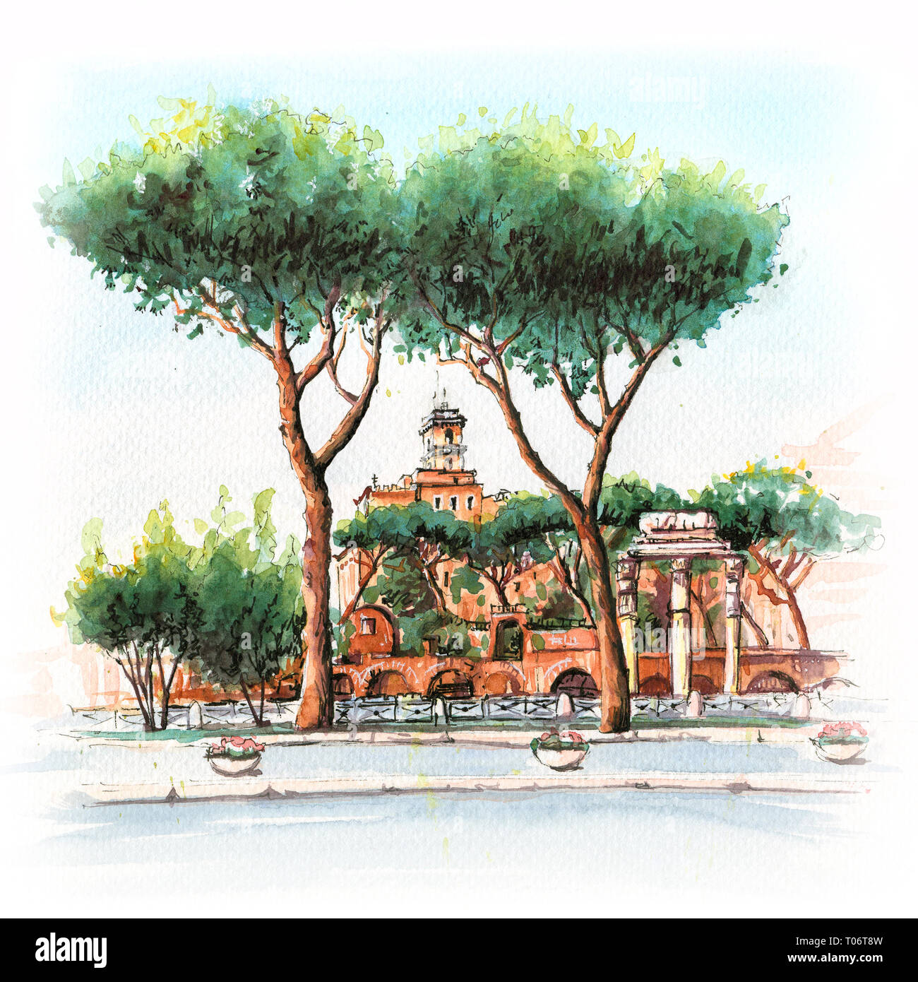 Ancient ruins rome italy Cut Out Stock Images & Pictures - Alamy