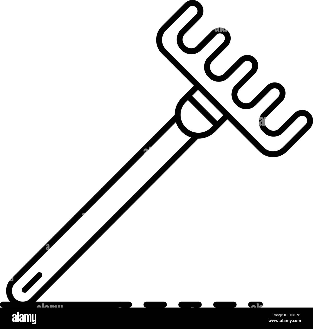 Garden rake icon, outline style Stock Vector Image & Art - Alamy