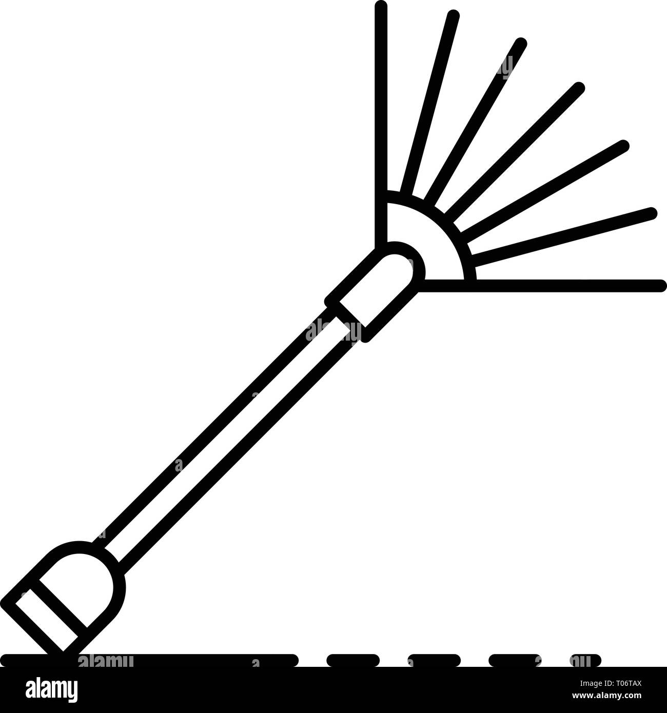 Leaf rake icon, outline style Stock Vector Image & Art - Alamy