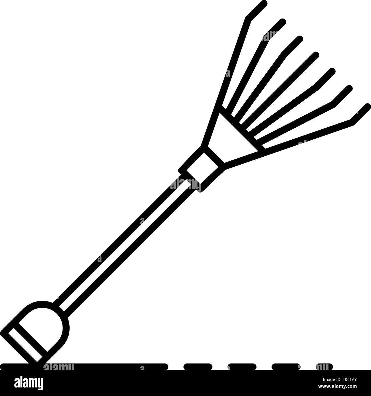 Garden leaf rake icon, outline style Stock Vector Image & Art - Alamy