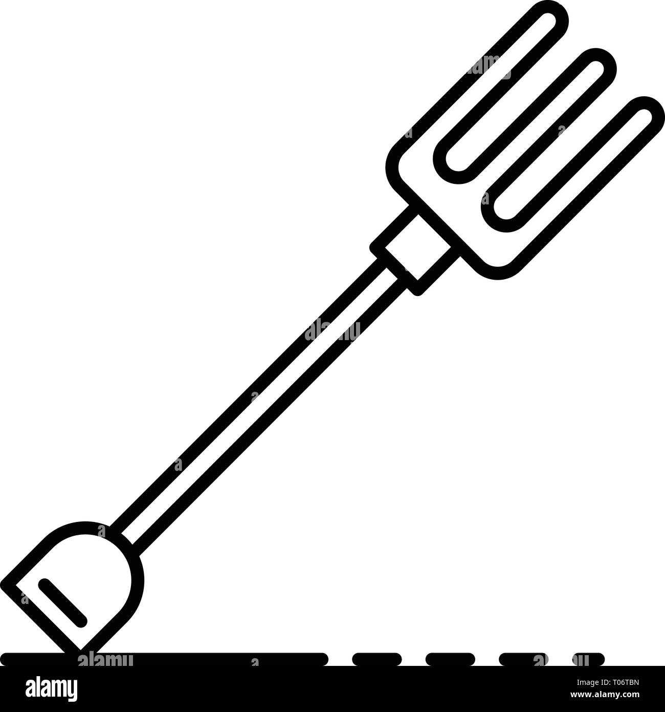 Garden fork icon, outline style Stock Vector Image & Art - Alamy