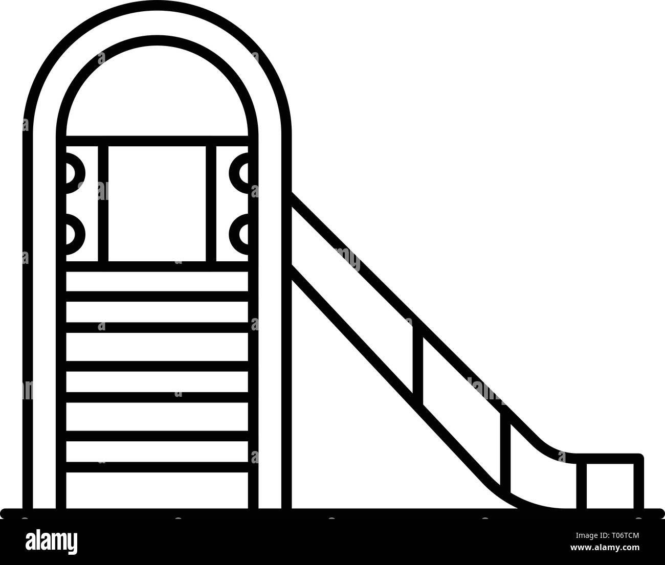 Kid slide icon, outline style Stock Vector Image & Art - Alamy