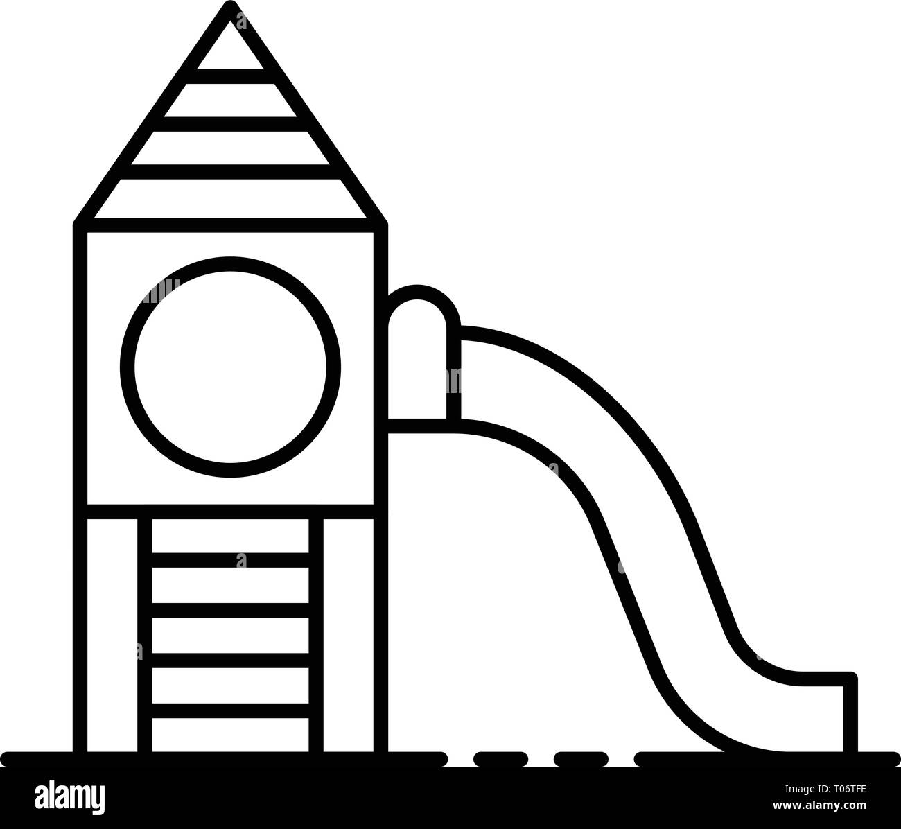 Recreation kid slide icon, outline style Stock Vector Image & Art - Alamy