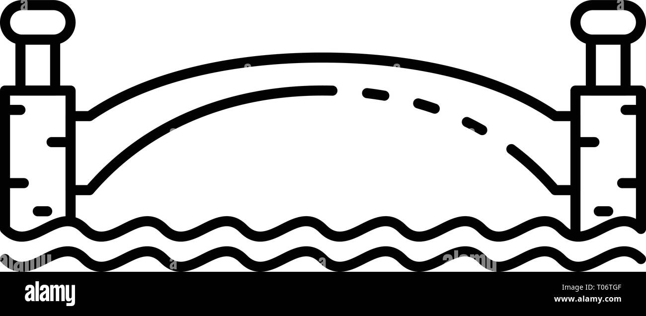 Park bridge icon, outline style Stock Vector Image & Art - Alamy