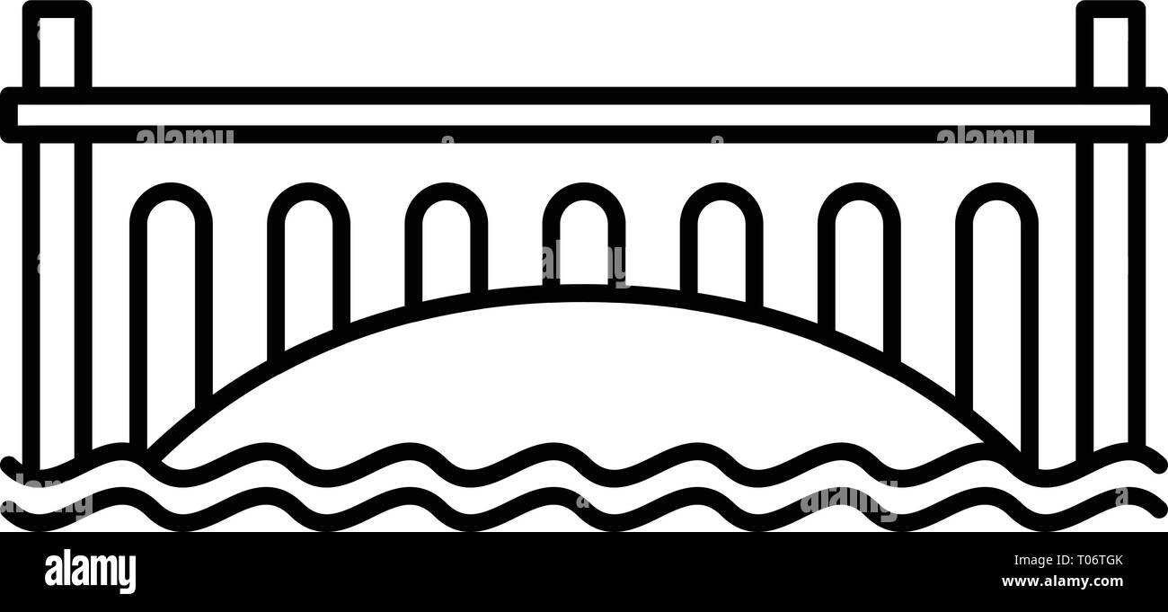Romantic bridge icon, outline style Stock Vector Image & Art - Alamy
