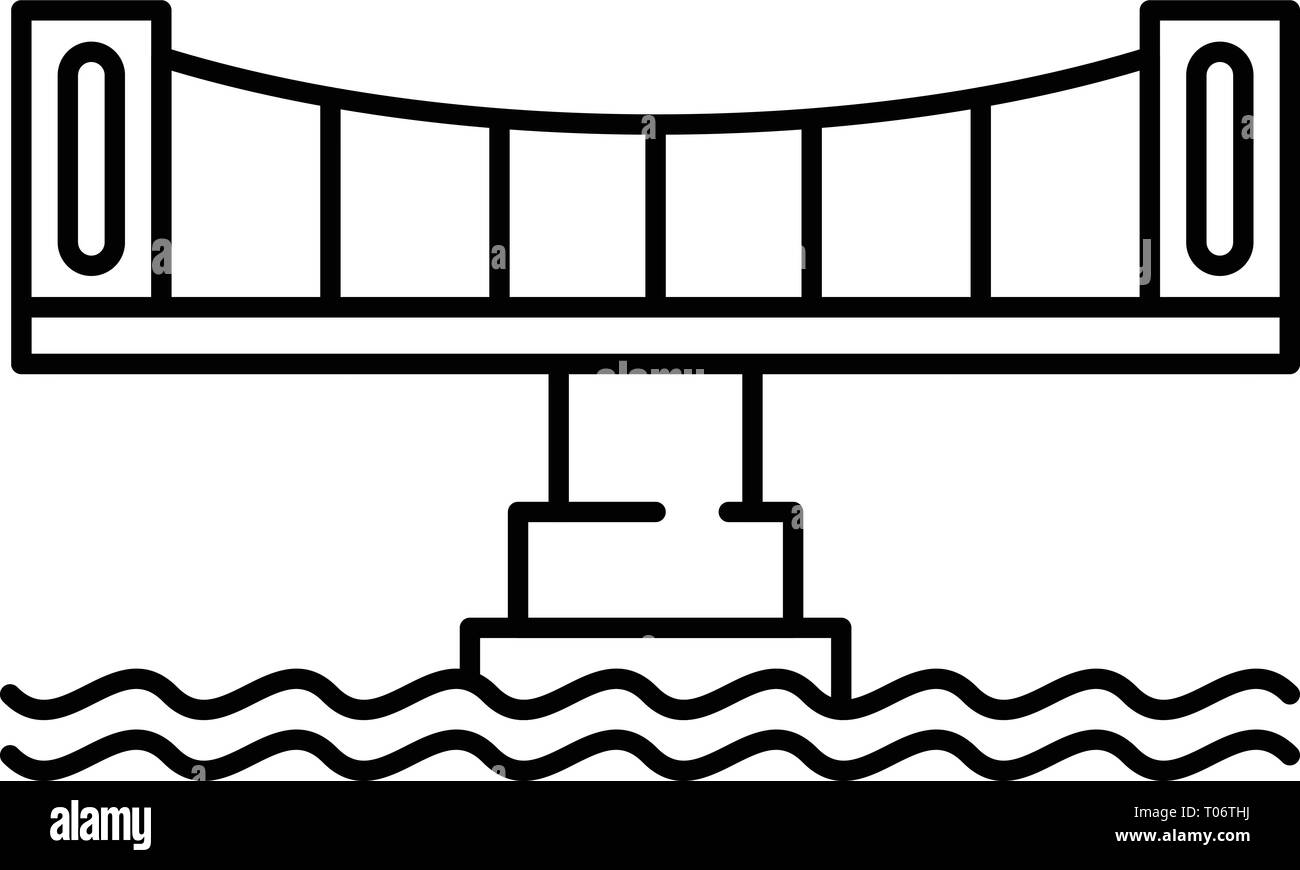 Modern bridge icon, outline style Stock Vector Image & Art - Alamy