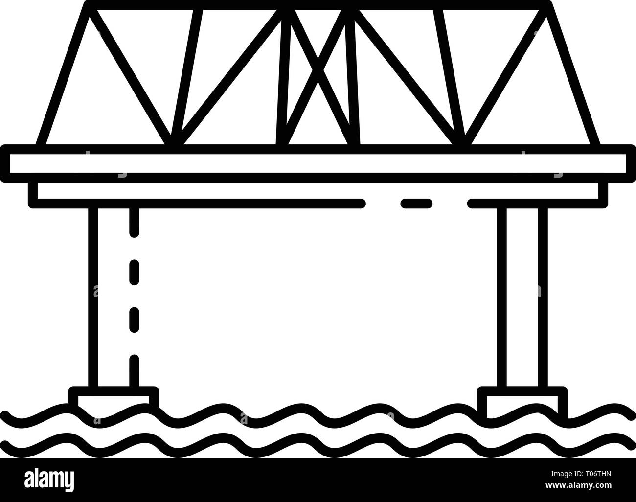 Railway bridge icon, outline style Stock Vector Image & Art - Alamy