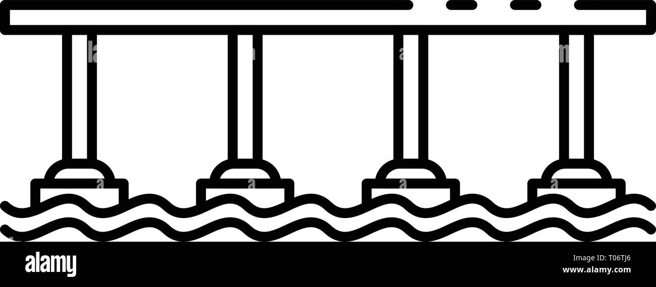 Pillar bridge icon, outline style Stock Vector Image & Art - Alamy