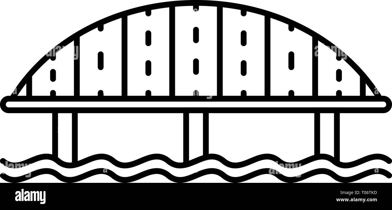 Highway bridge icon, outline style Stock Vector Image & Art - Alamy