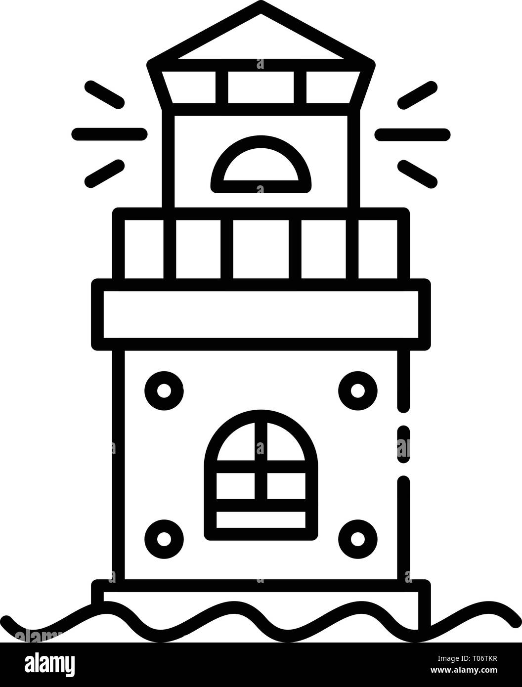 Ocean lighthouse icon, outline style Stock Vector Image & Art - Alamy
