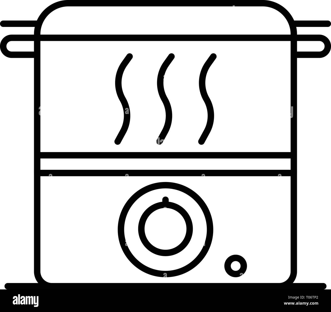 Food steamer icon, outline style Stock Vector Image & Art - Alamy
