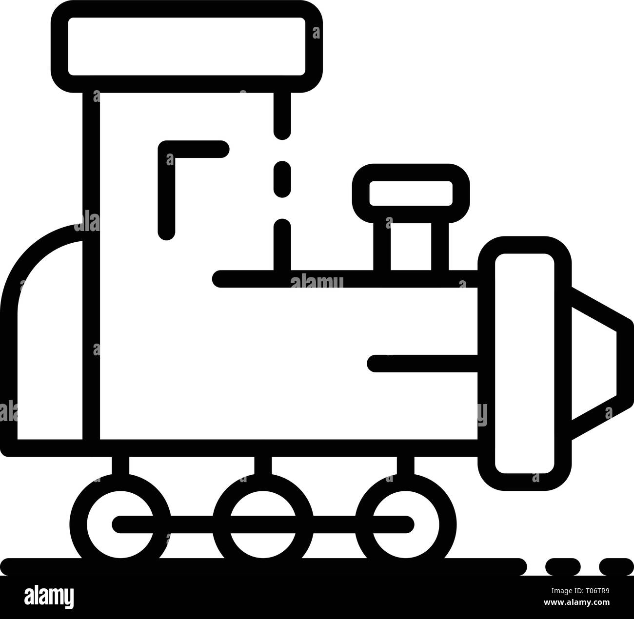 Toy train icon, outline style Stock Vector Image & Art - Alamy