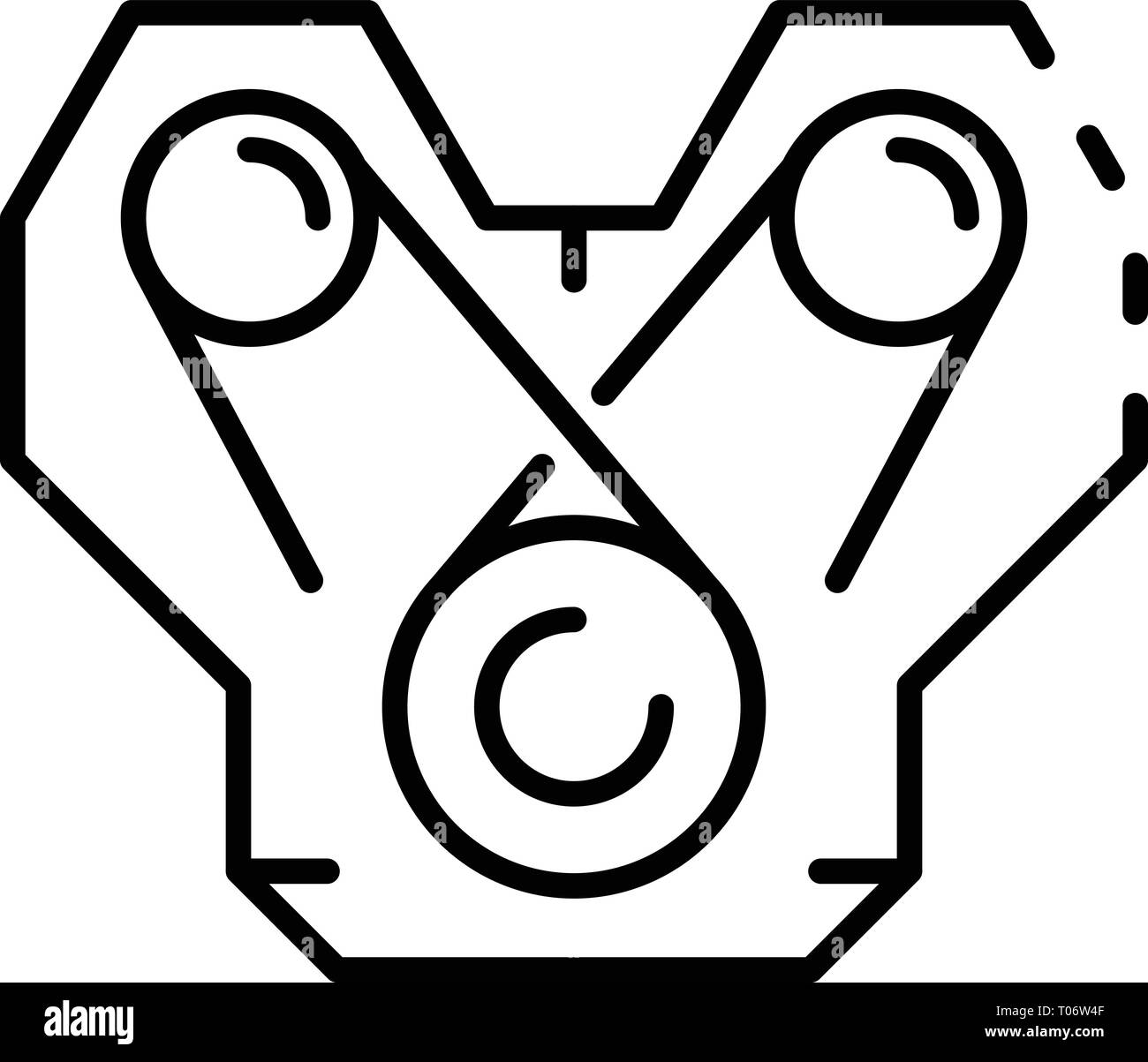 Power car motor icon, outline style Stock Vector Image & Art - Alamy