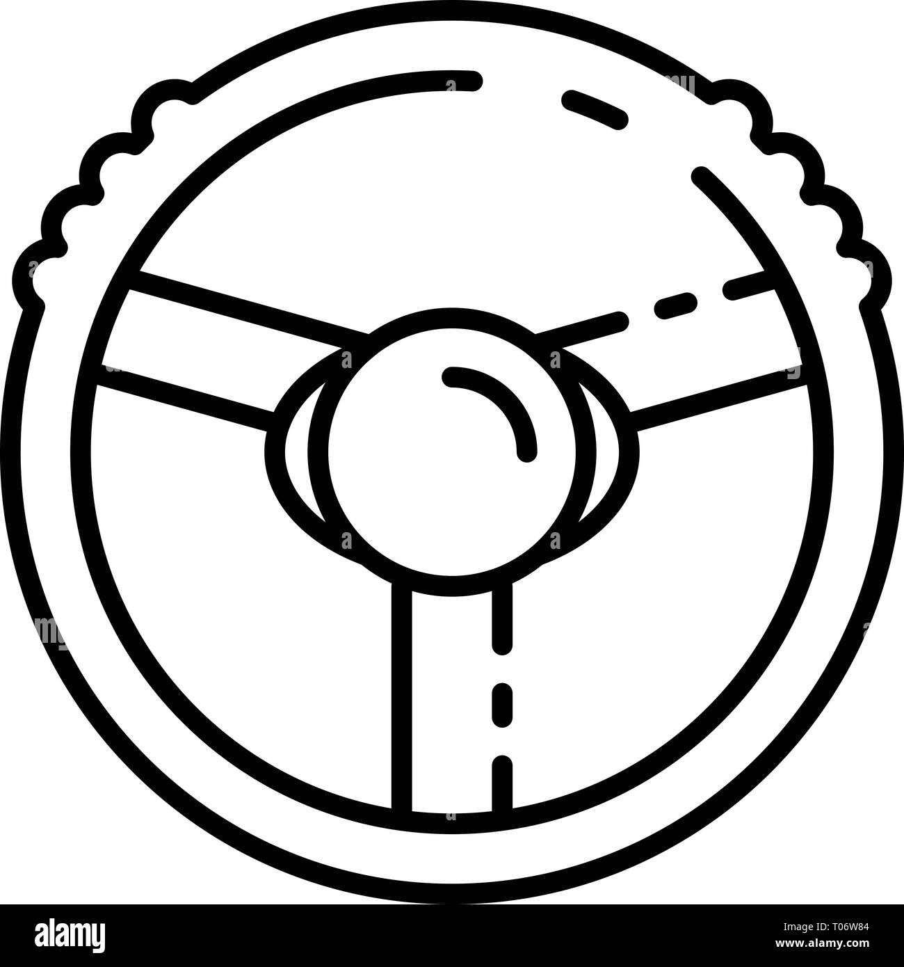 Steering wheel icon, outline style Stock Vector Image & Art - Alamy