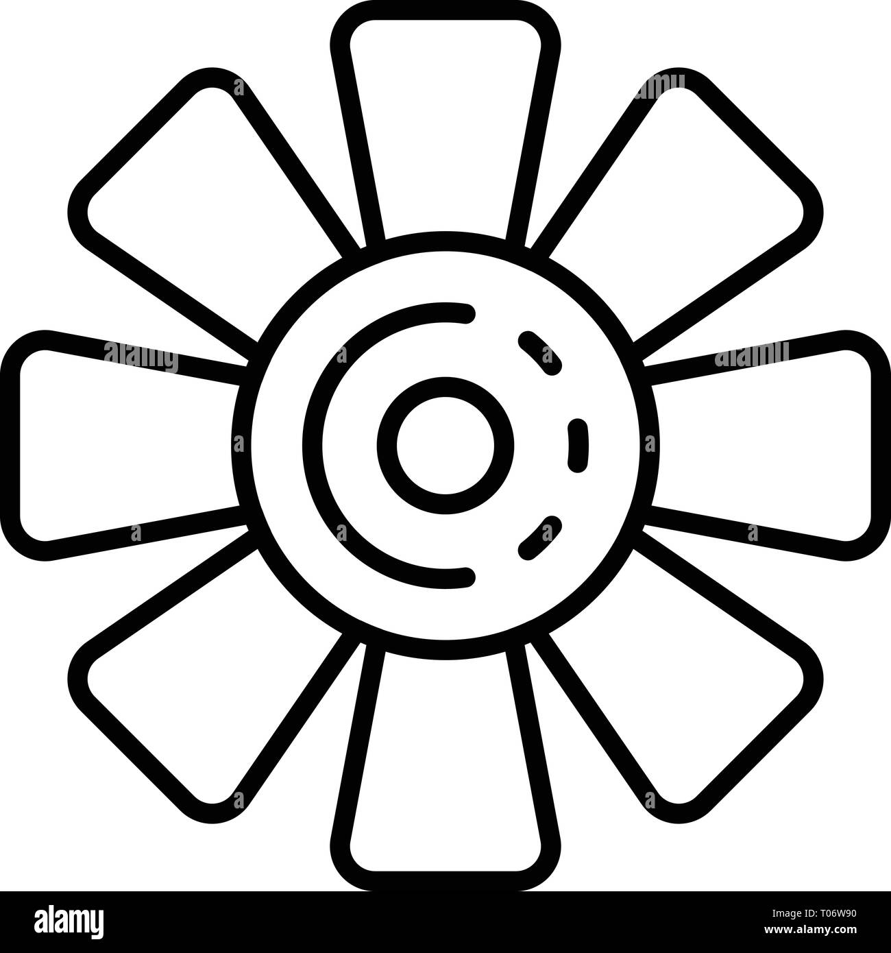 Car fan icon, outline style Stock Vector Image & Art - Alamy