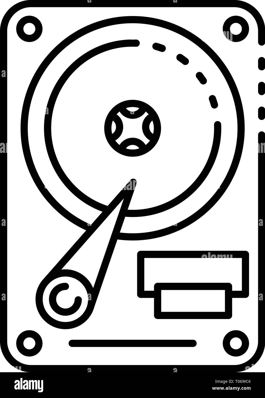 Hard disk drive icon, outline style Stock Vector Image & Art - Alamy