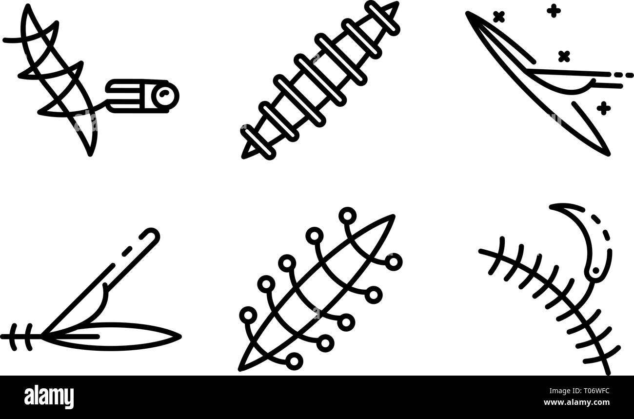 Sutures medical illustration Stock Vector Images - Alamy