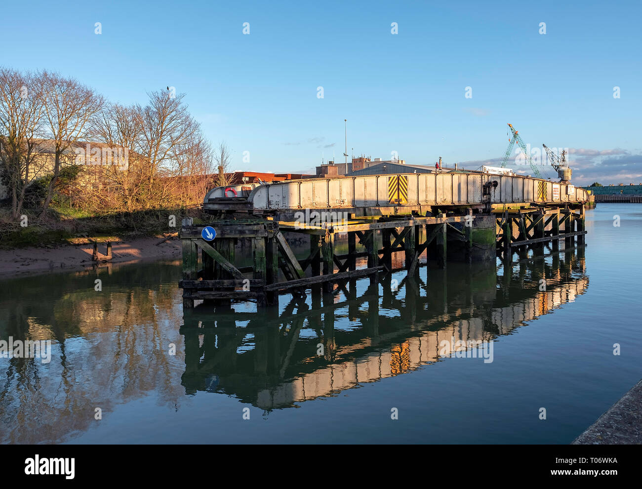 Swing Bridge Boston a segmental panelled iron sides with central ...