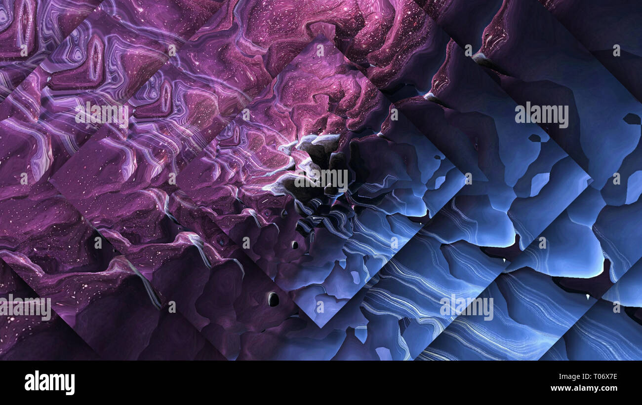 Purple graphic watercolor art. Cosmic fantasy background. Fractal ...