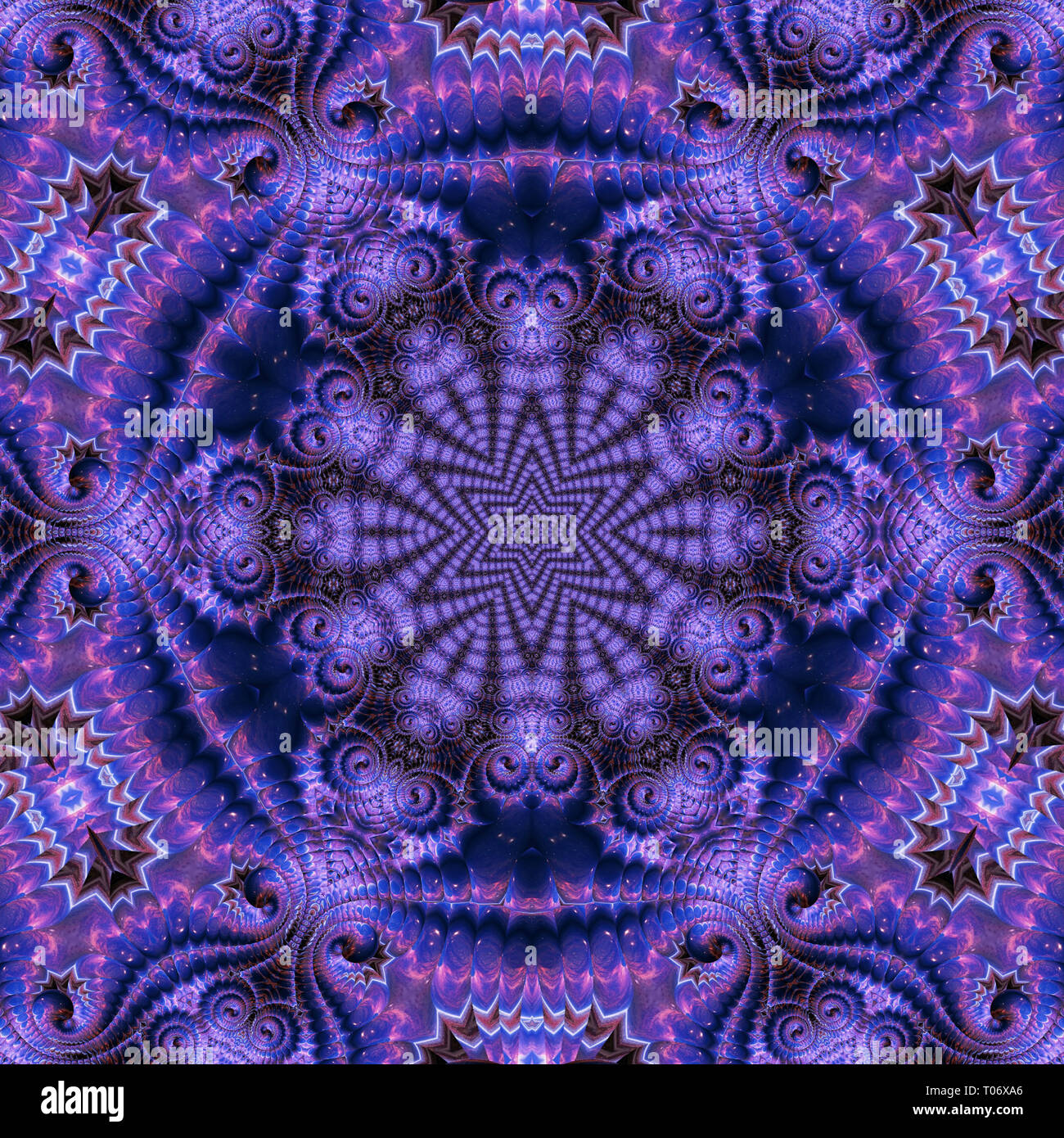 Fractal cosmic art. Graphic watercolor purple background. Galaxy cosmos ...