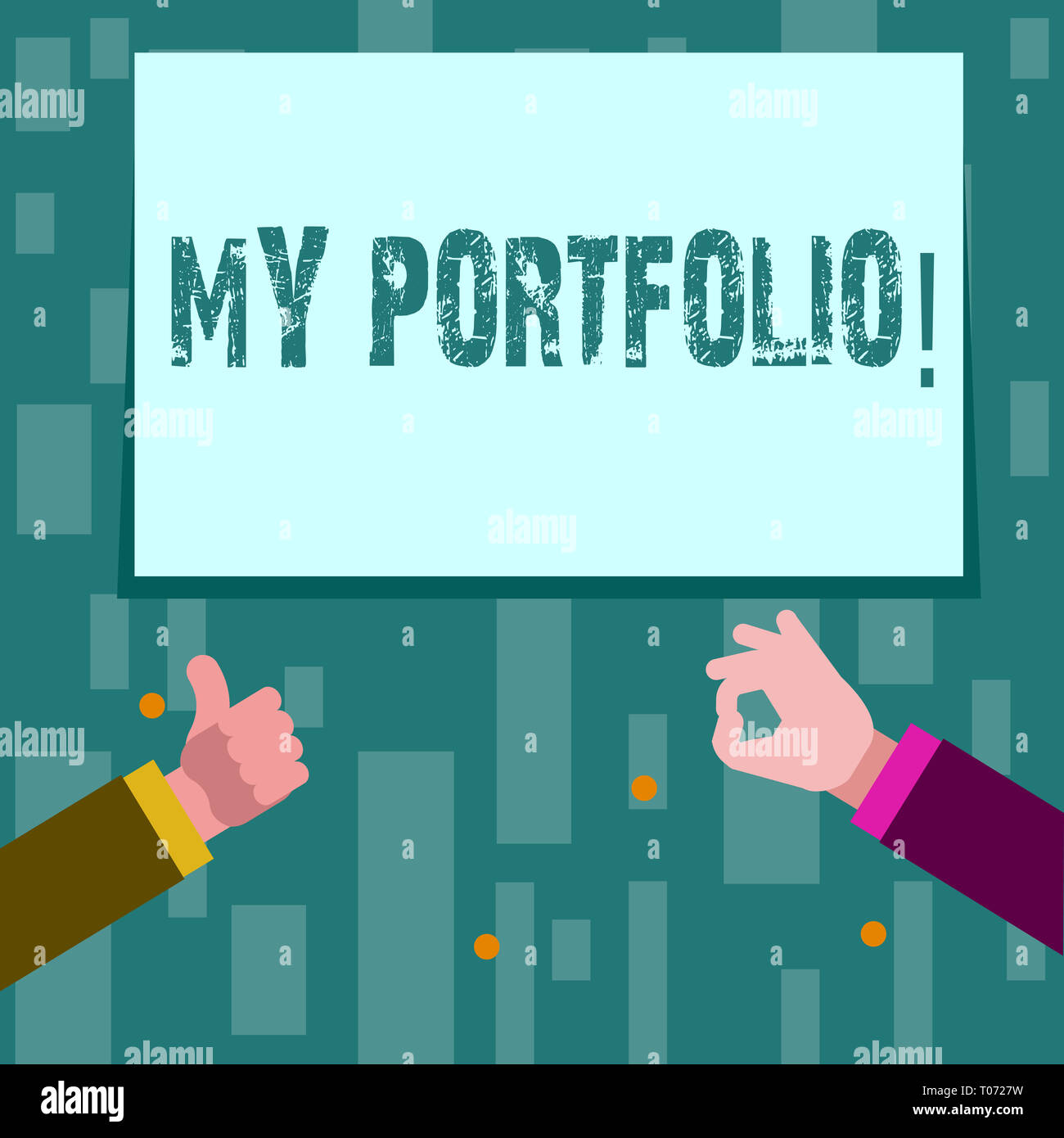 Writing note showing My Portfolio. Business concept for Samples of work ...