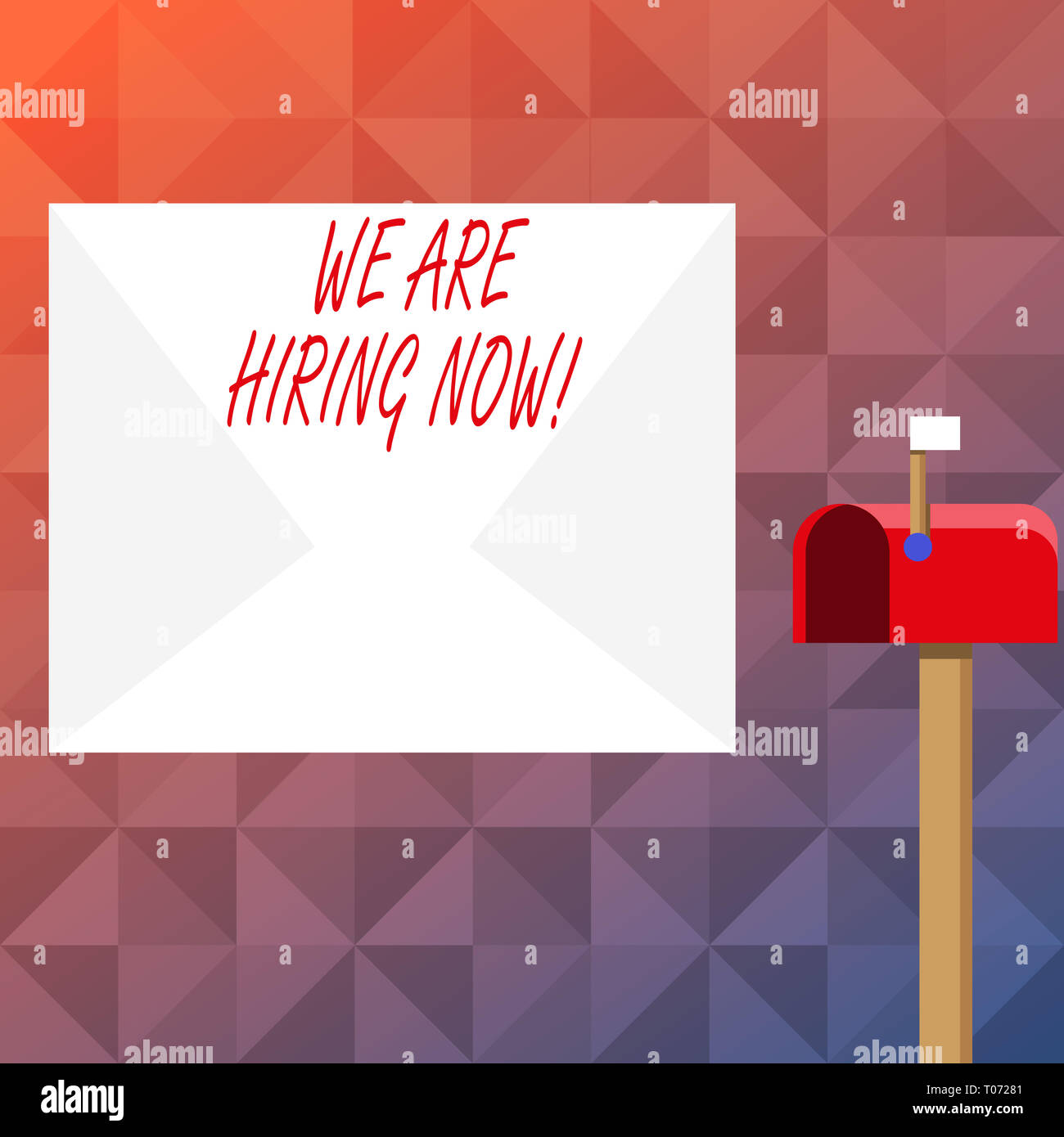 Text sign showing We Re Hiring Now. Business photo text recently employ ...