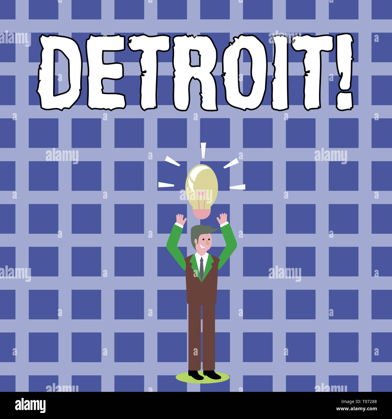 Text sign showing Detroit. Business photo text City in the United ...