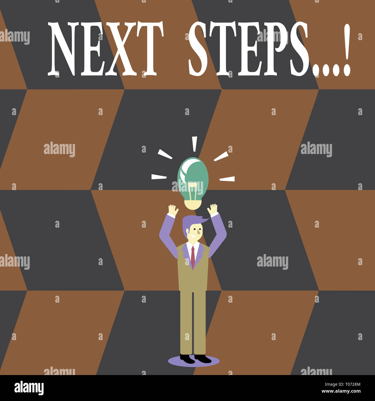 Writing note showing Next Steps. Business concept for something you do ...