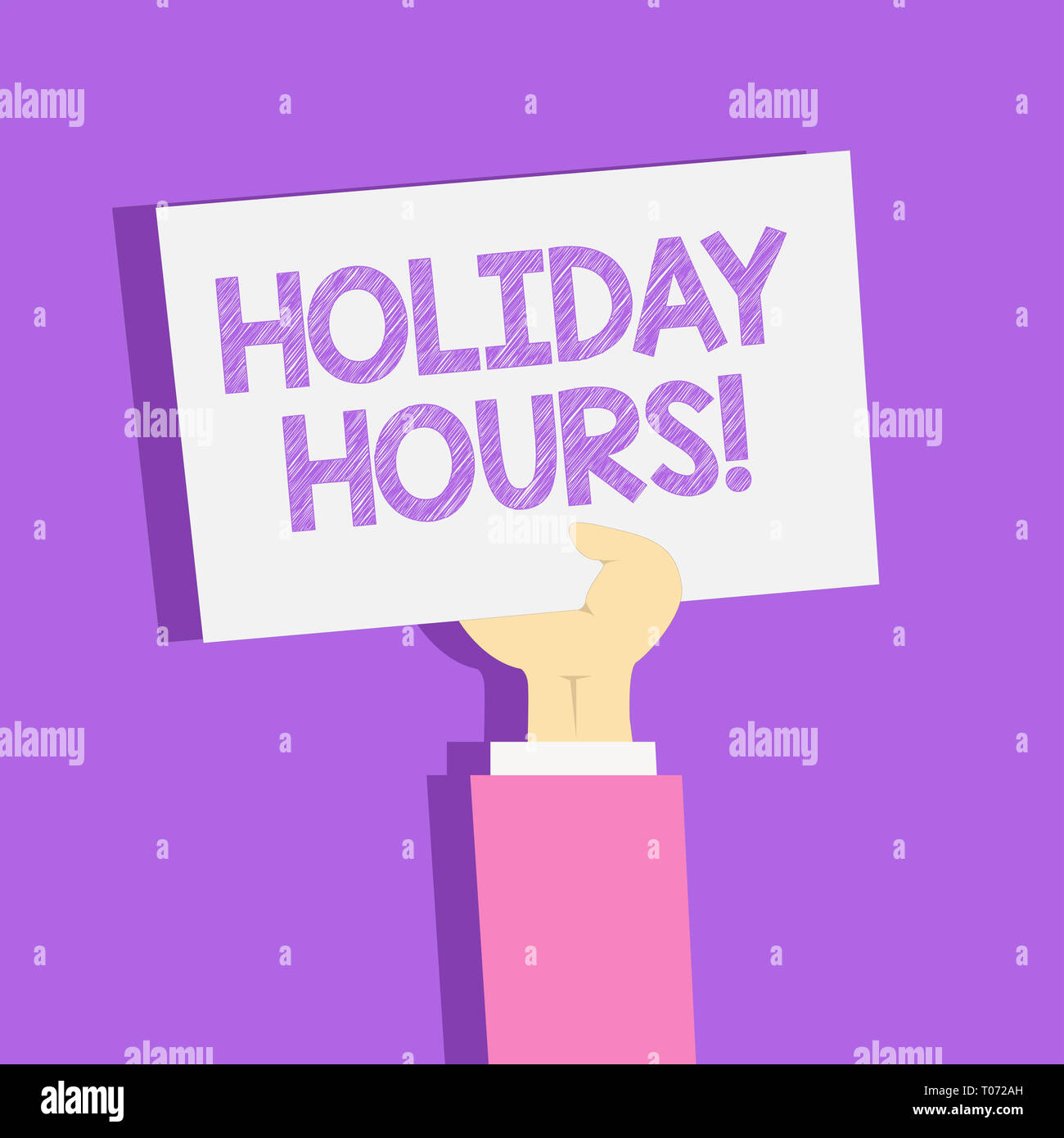 Text sign showing Holiday Hours. Business photo showcasing Overtime ...