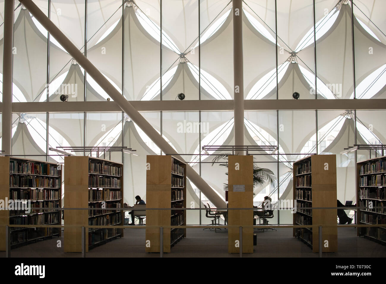 Interior of the King Fahad National Library in Riyadh, Saudi Arabia ...