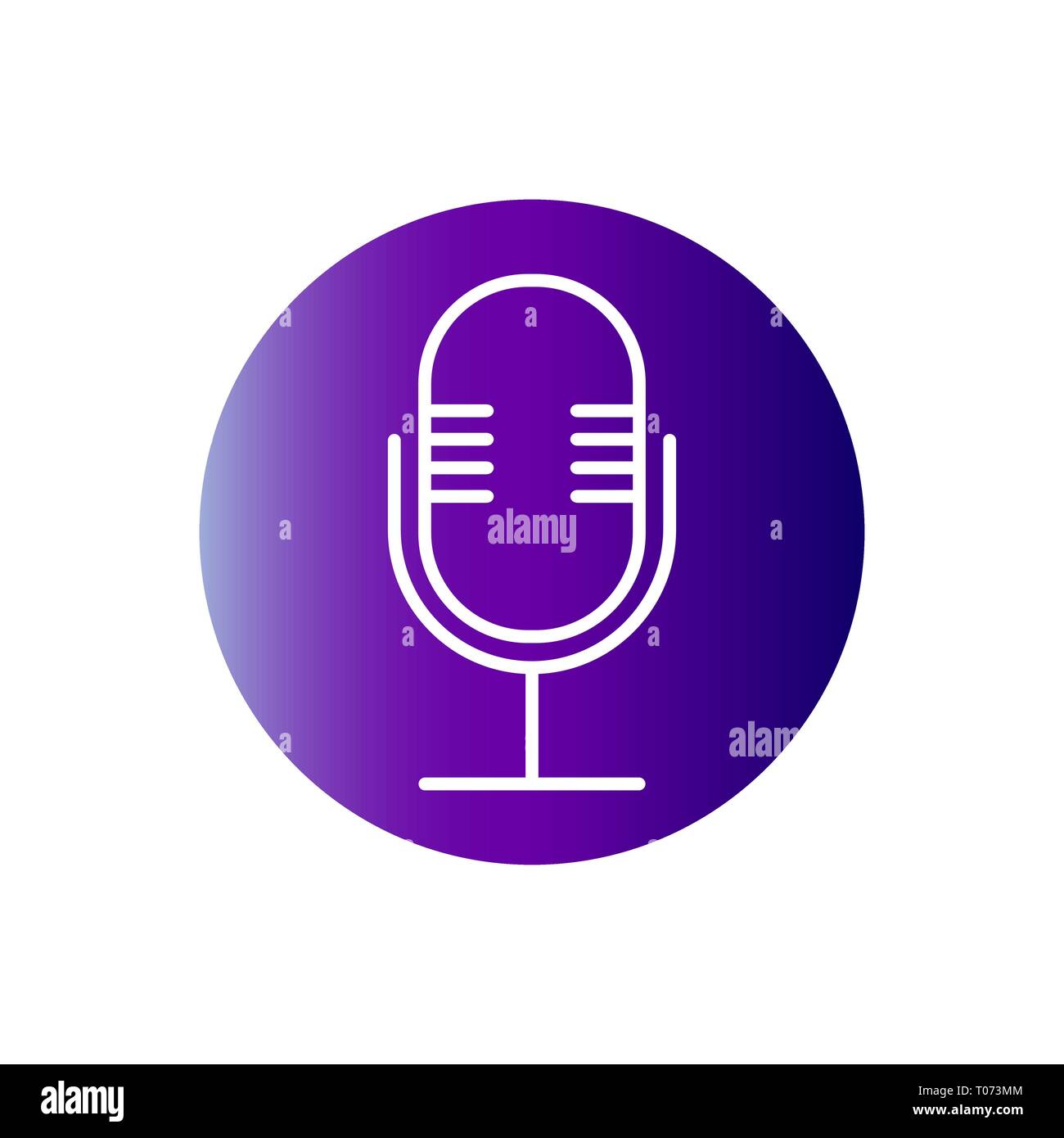 Vector illustration, flat design. Microphone mic icon Stock Vector ...
