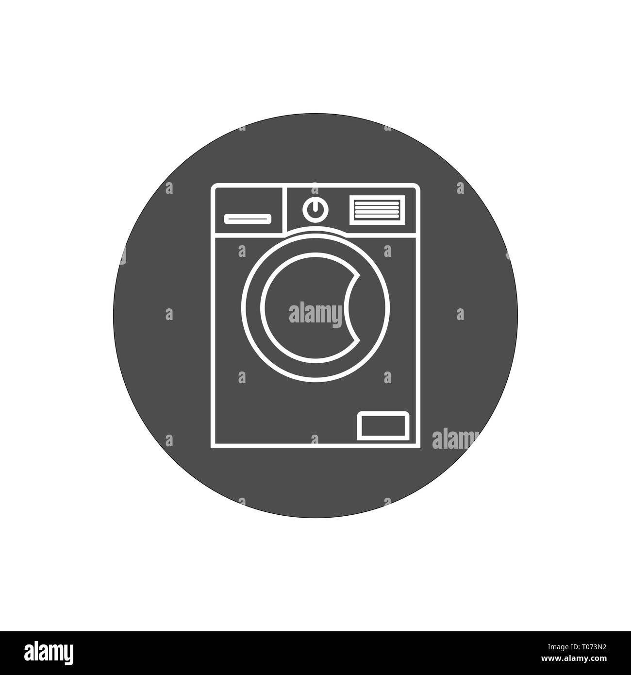 Vector illustration, flat design. Washing machine icon Stock Vector ...